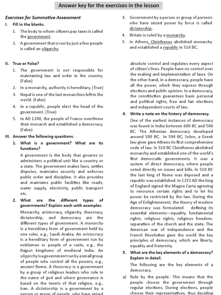 Democratic Principles and Practices: An Analysis of Key Elements of ...