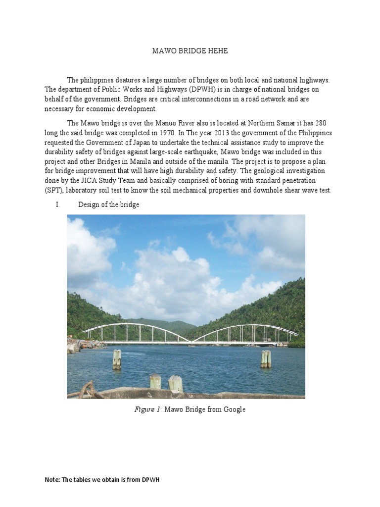 Figure 1: Mawo Bridge From Google | PDF | Deep Foundation | Soil