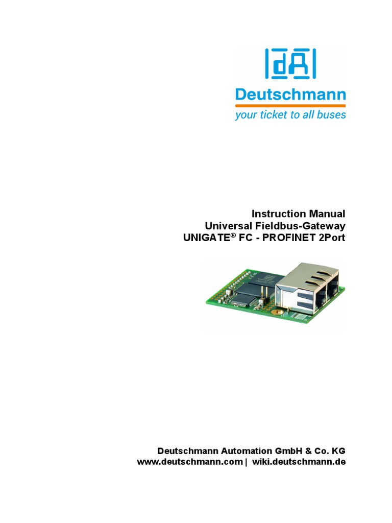 Instruction Manual Universal Fieldbus-Gateway Unigate FC - Profinet ...