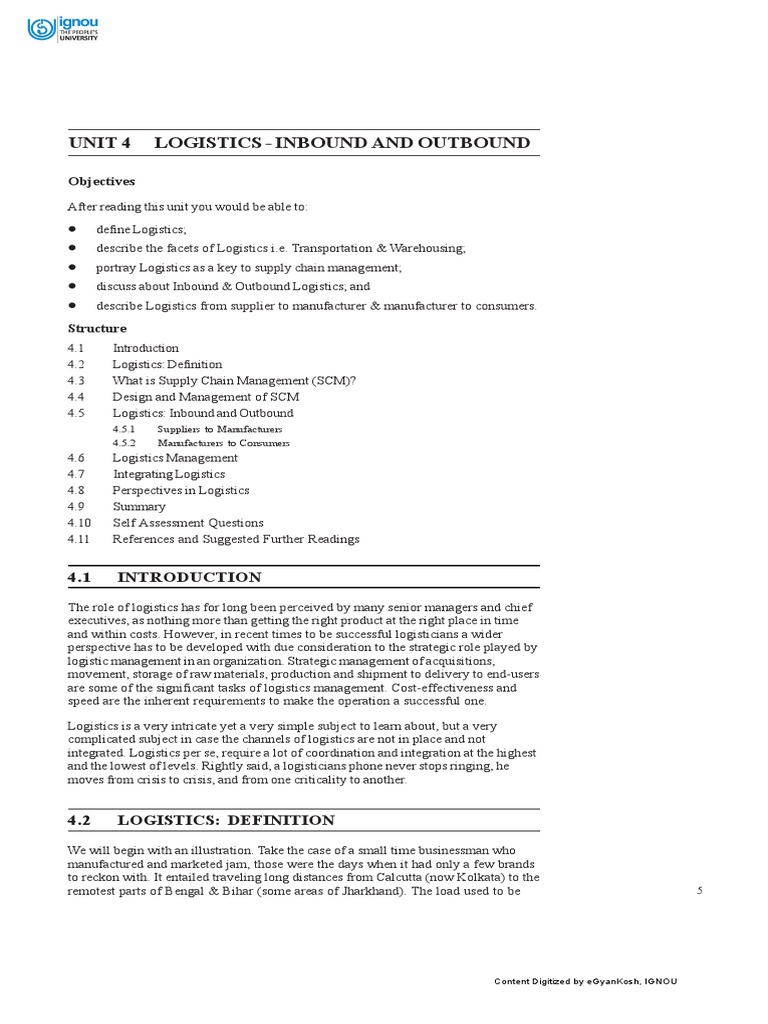 Block-2 - MS 55 - IGNOU | Download Free PDF | Logistics | Supply Chain ... Block-2 - MS 55 - IGNOU | Download Free PDF | Logistics | Supply Chain ...