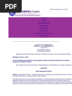 Ra 11058 - Osh Law PDF | PDF