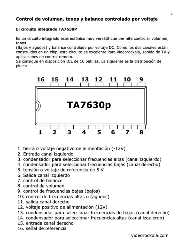 Ta 7630 | PDF | Condensador | Ingeniería Informática
