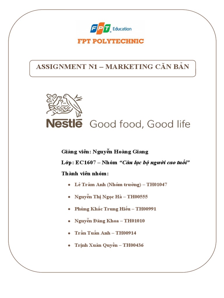 Assignment N1 GĐ1 Nhóm CLBNCT | PDF