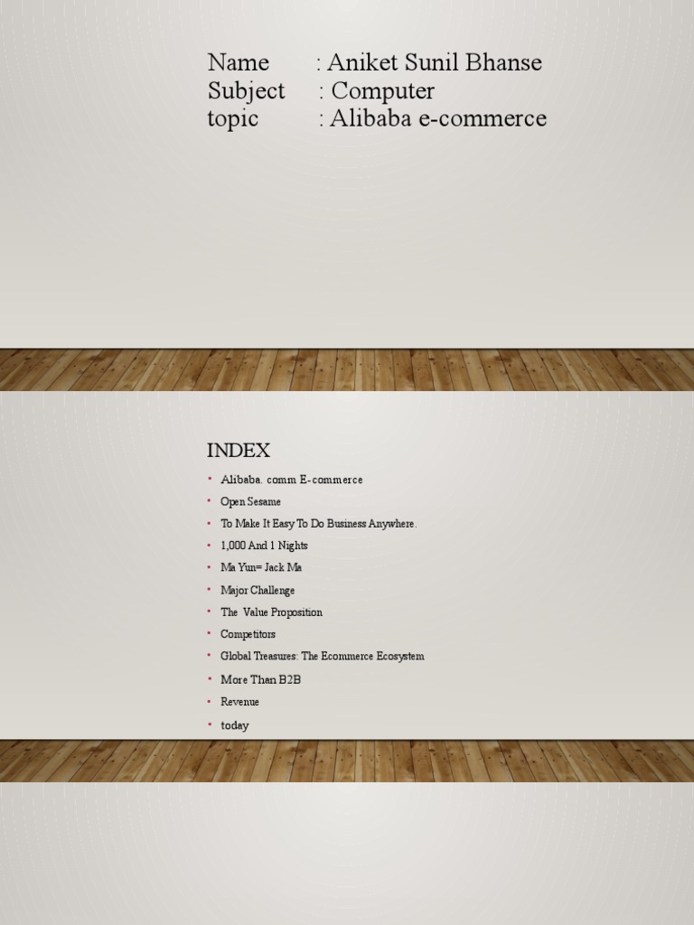 Alibaba E-Commerce Computer Project | PDF | Alibaba Group | E Commerce