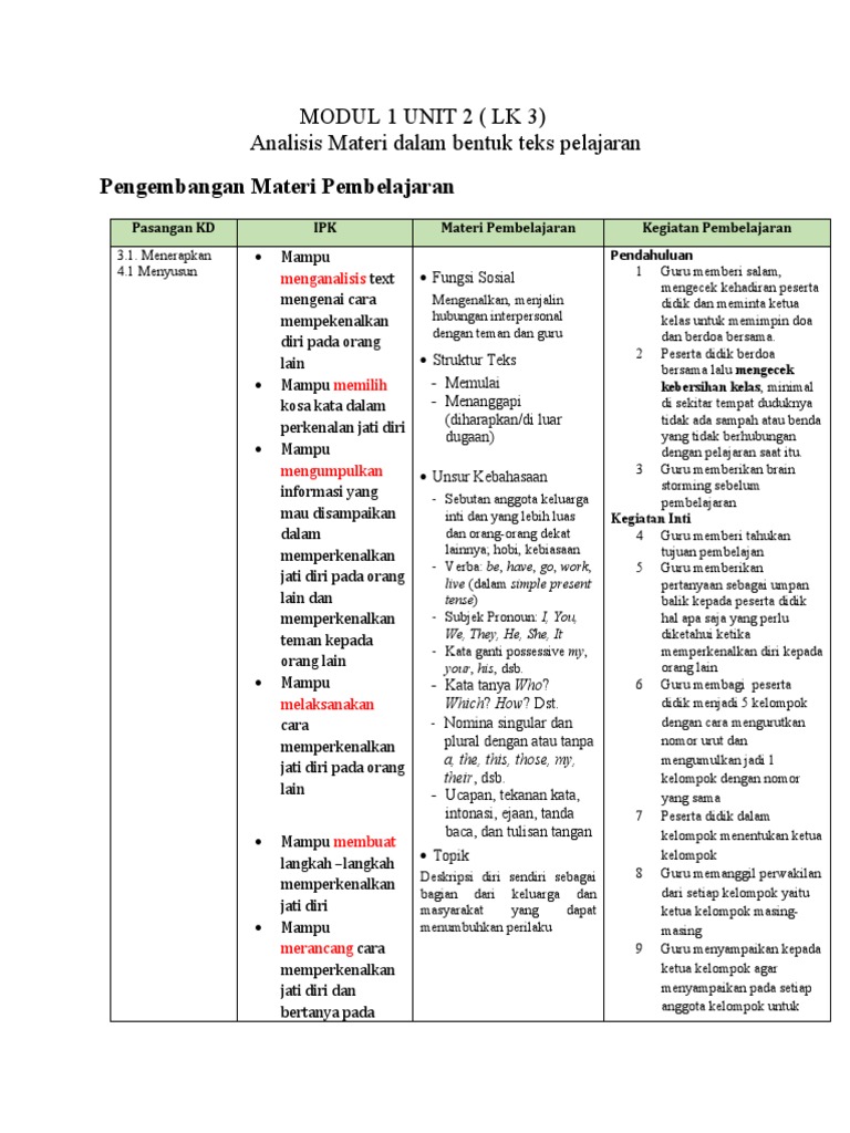 Modul 1 Unit 2 | PDF