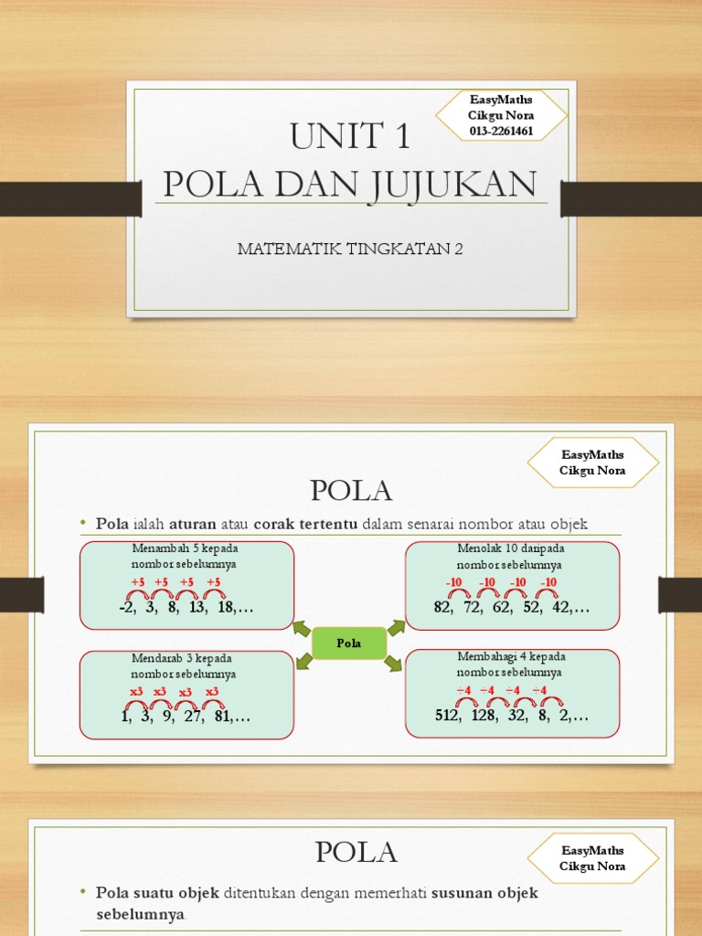 Nota Maths Form 2 Unit 1 Pola Dan Jujukan | PDF