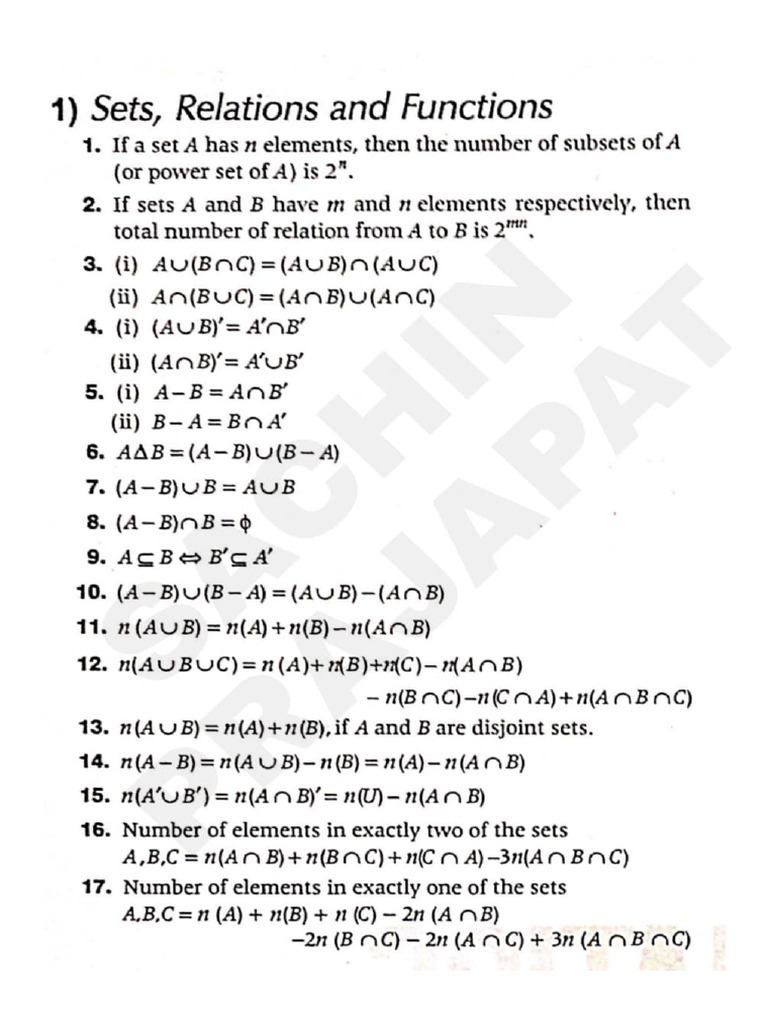 All - Jee.maths (Formula Notes) | PDF