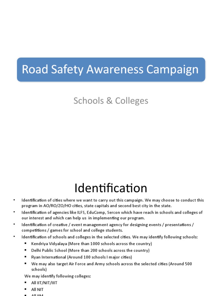 Road Safety Awareness Campaign | PDF