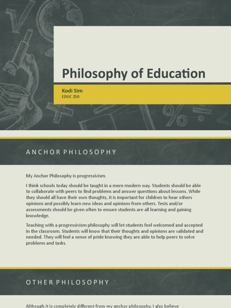 Personal Philosophy of Education Power Point | PDF | Inclusion ...