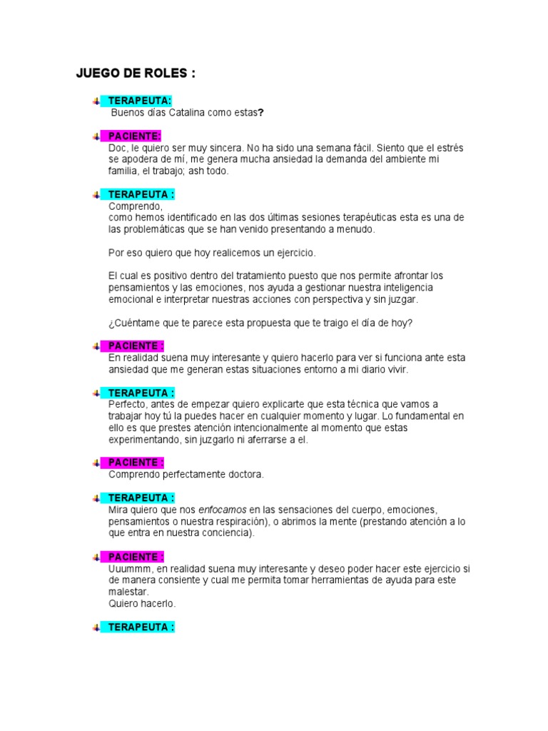 Juego de Roles | PDF | Las emociones | Mente