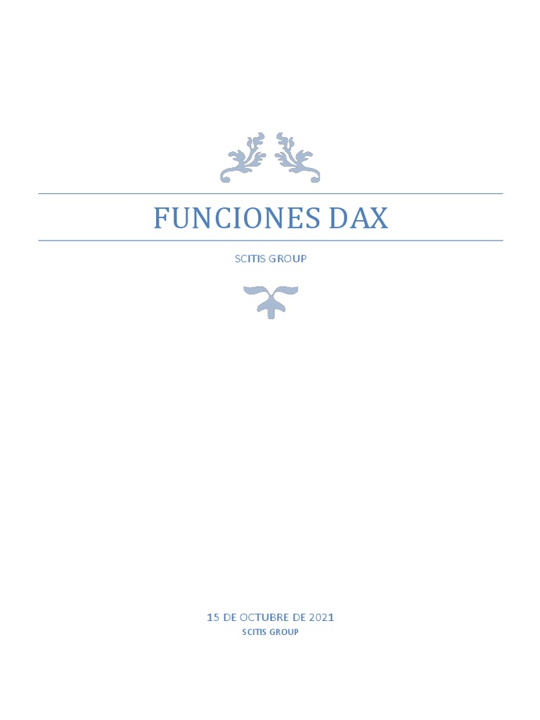Funciones DAX 2021: Guía Completa | PDF | Calendario | Matemáticas