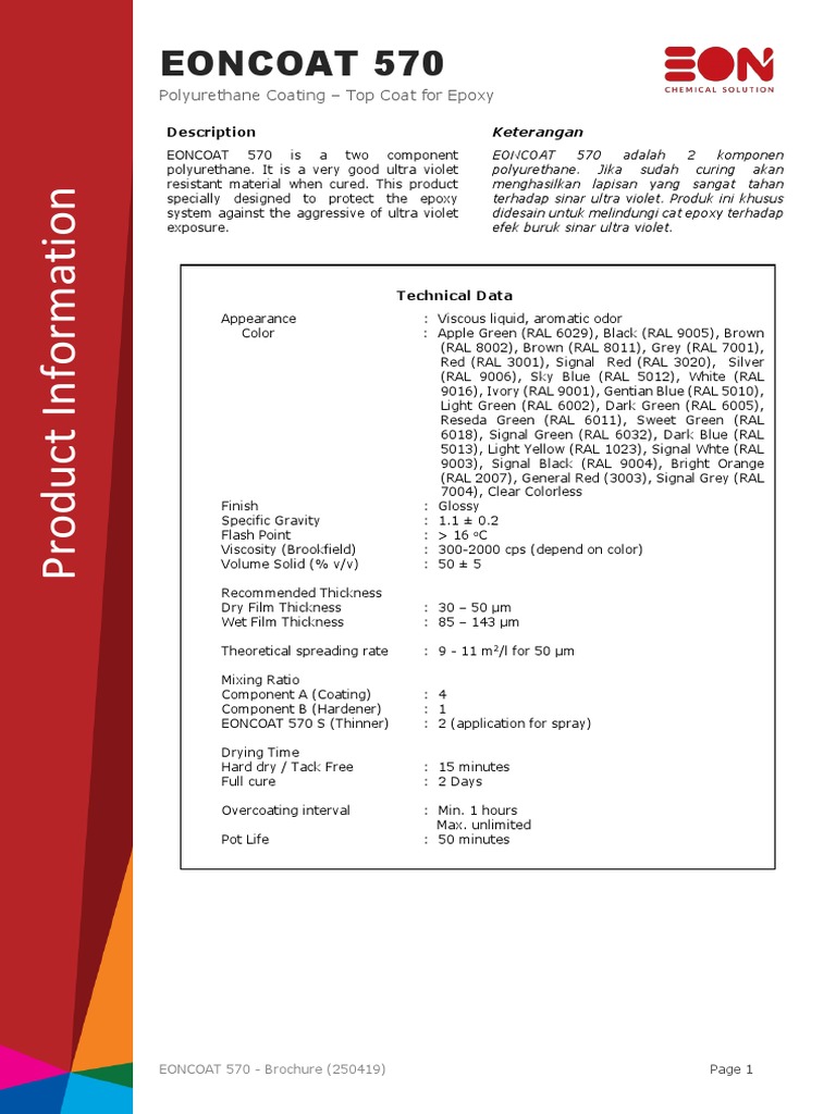 EONCOAT 570 - Brochure (250419) | PDF | Epoxy | Industrial Processes