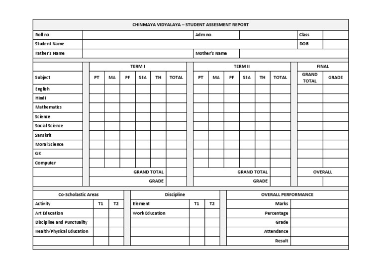 Marks Form Ver 1 | PDF
