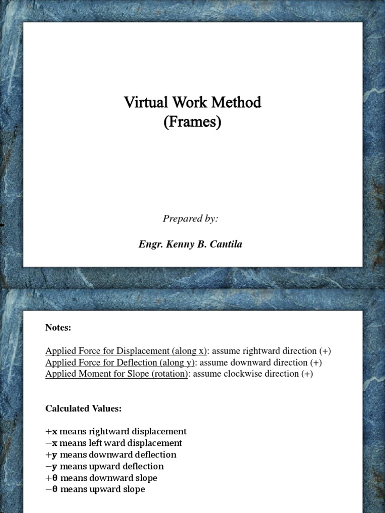 Virtual Work Method (Frames) | PDF | Mechanical Engineering | Mechanics