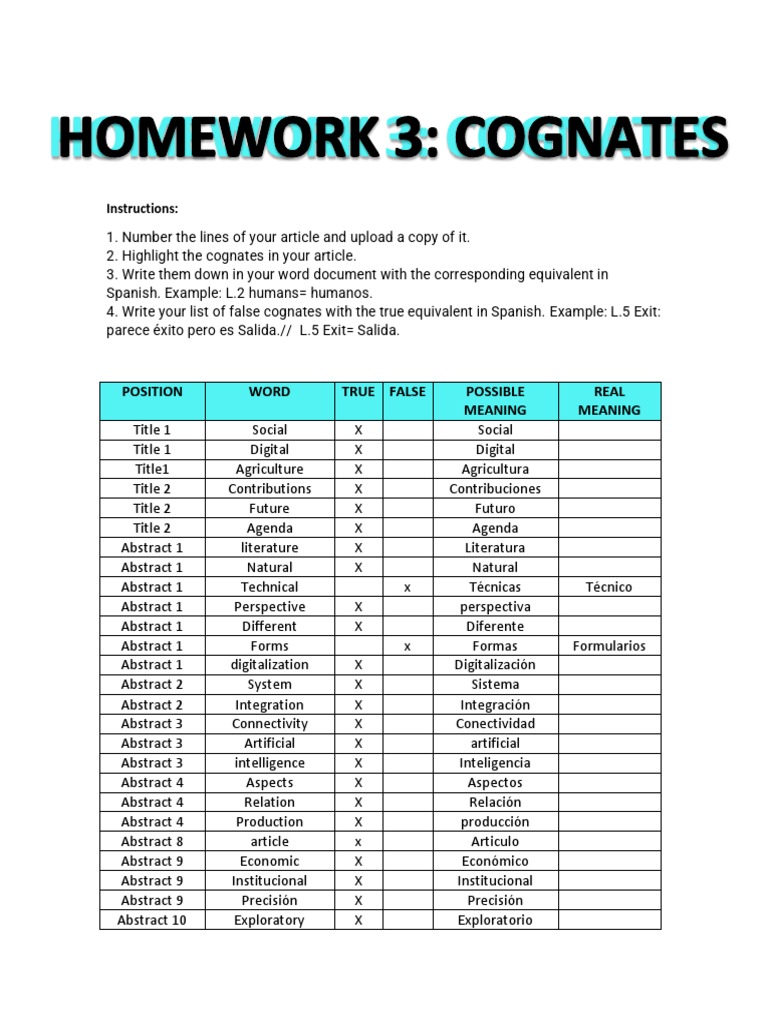 Cognates | PDF | Science