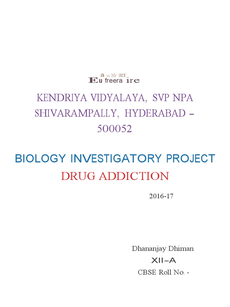 Class 12 Biology Investigatory Project Cbse | PDF | Smoking | Cigarette