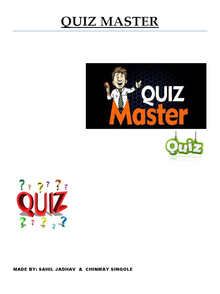 Quiz Master Pdf Quiz Operating System