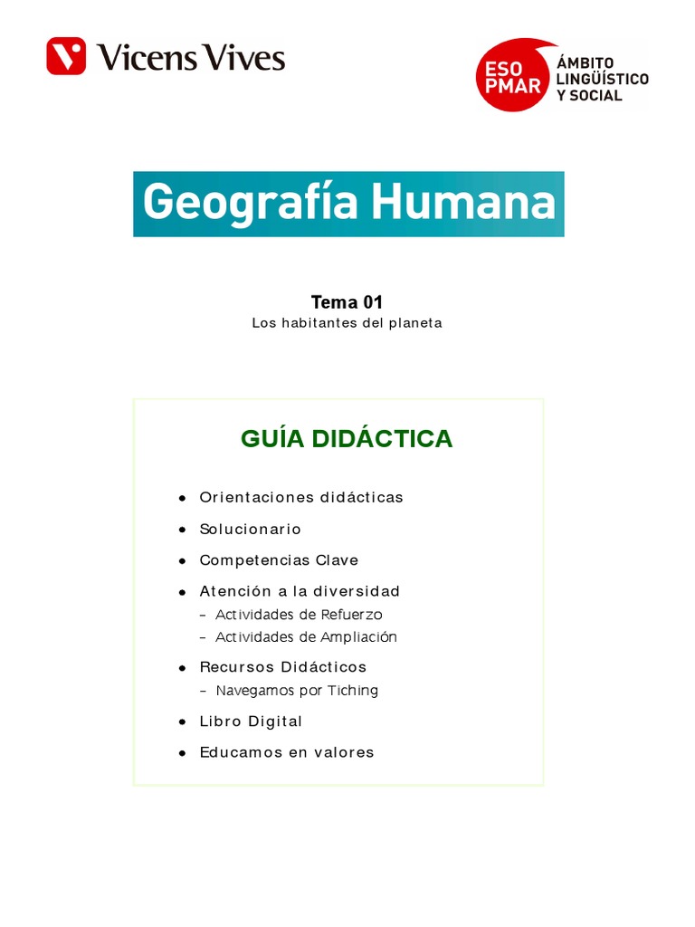 Pmar Geo Hum Guia T 01 03 | PDF | Población | Densidad de población