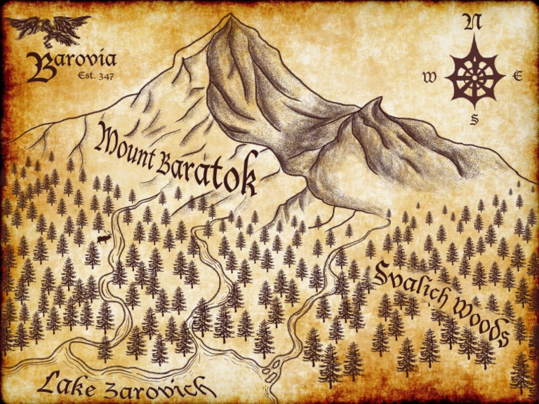 Barovia Hand Drawn Maps Mount Baratok | PDF