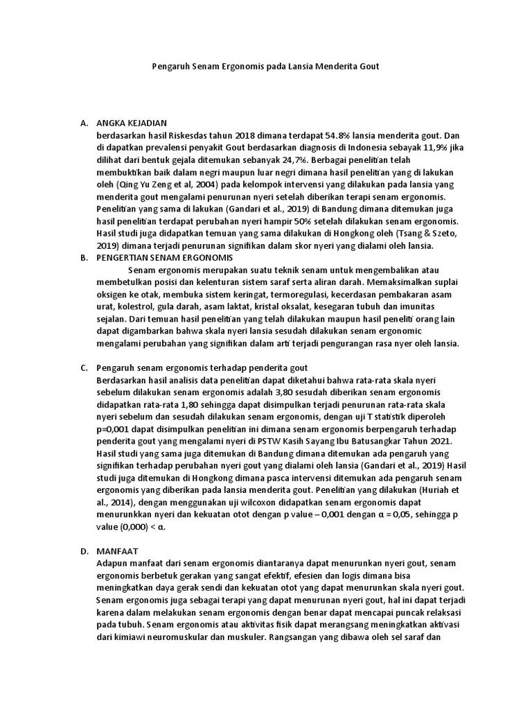 Senam Ergonomis | PDF