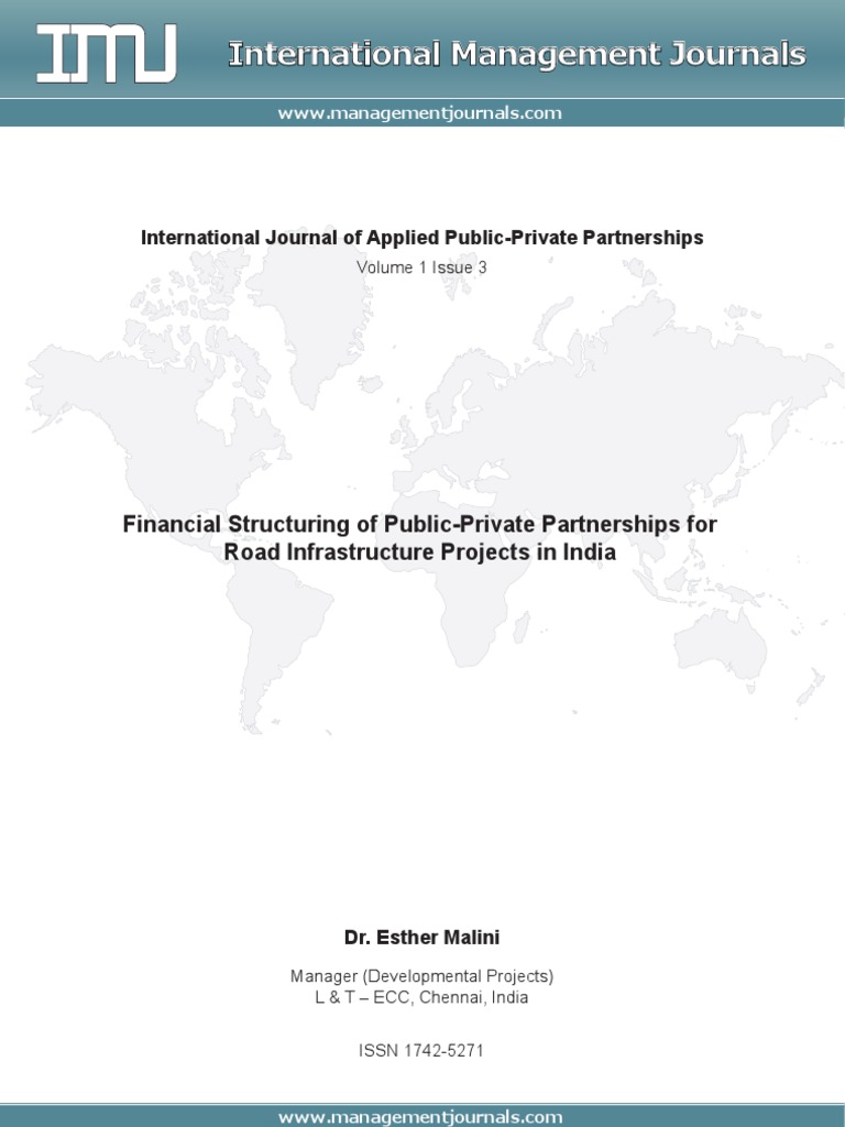 PPP Financing for Indian Roads | PDF | Public–Private Partnership ...