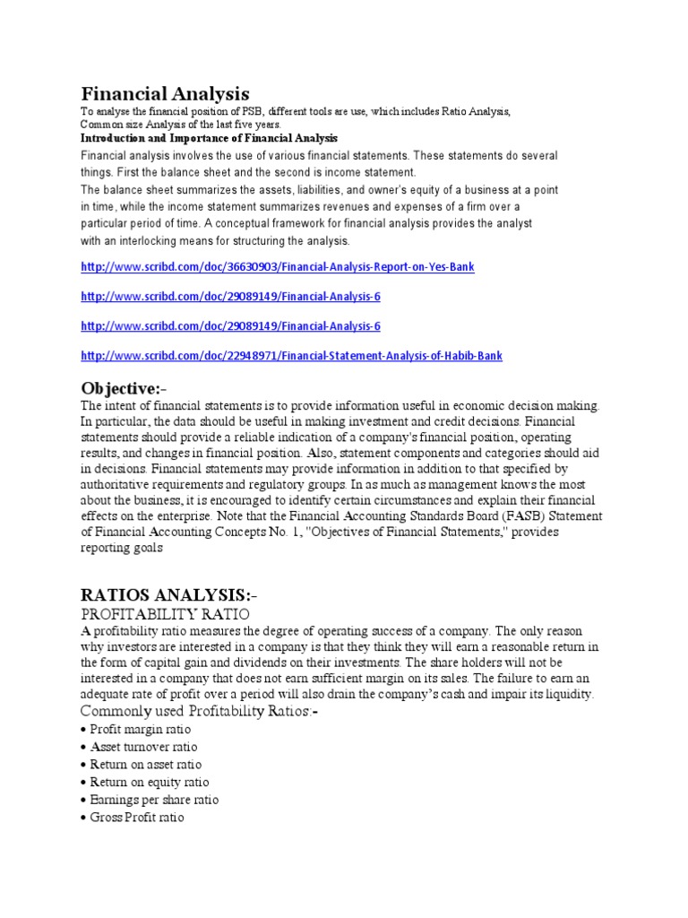 Financial Analysis | PDF | Financial Accounting | Financial Statement