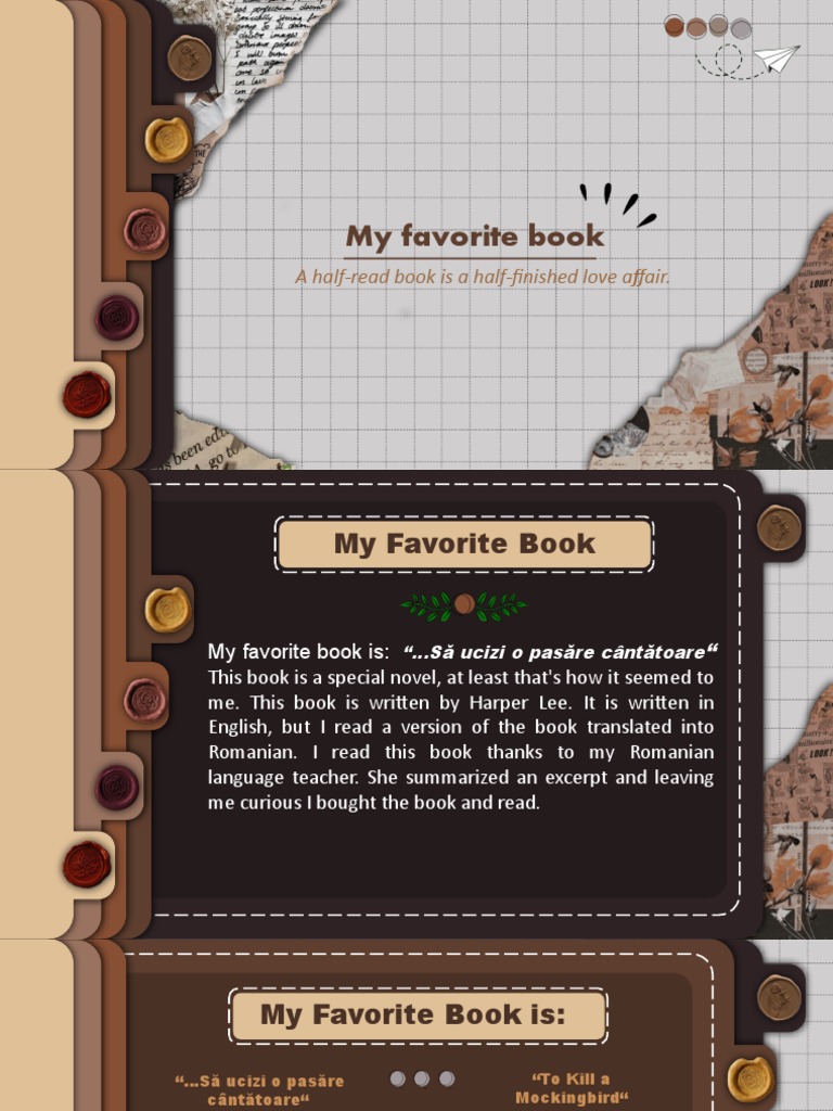 My Favorite Book: A Half-Read Book Is A Half-Finished Love Affair | PDF