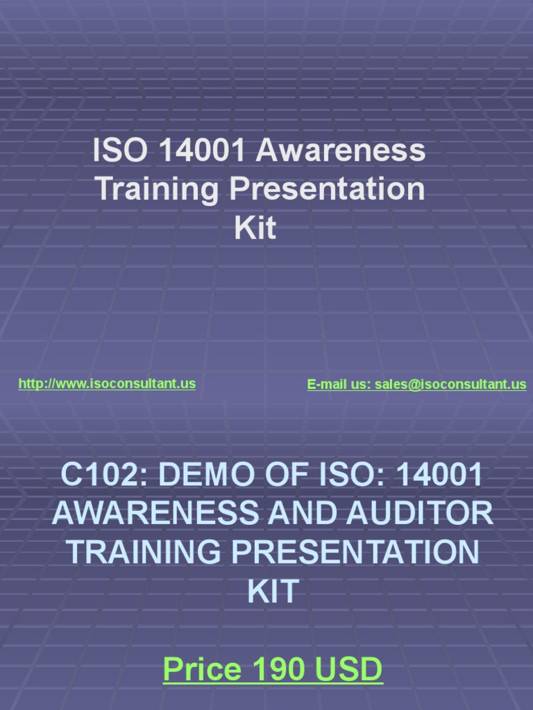 ISO 14001 Training Kit | PDF | Computers