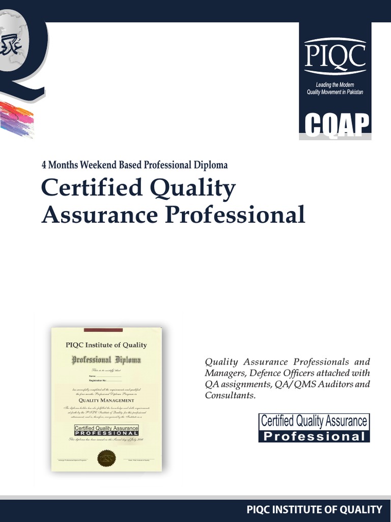 Certified Quality Assurance | PDF | Quality Assurance | Quality ...