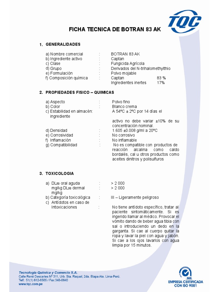 BOTRAN | PDF | Agua | Toxicología