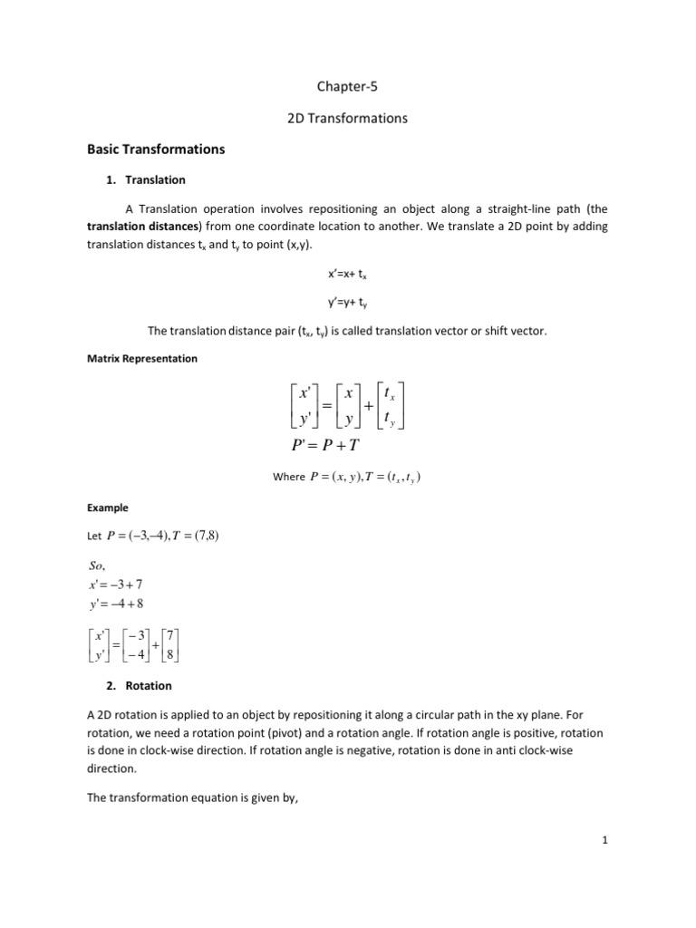 2d Transformations An In Depth Examination Of Translation Rotation