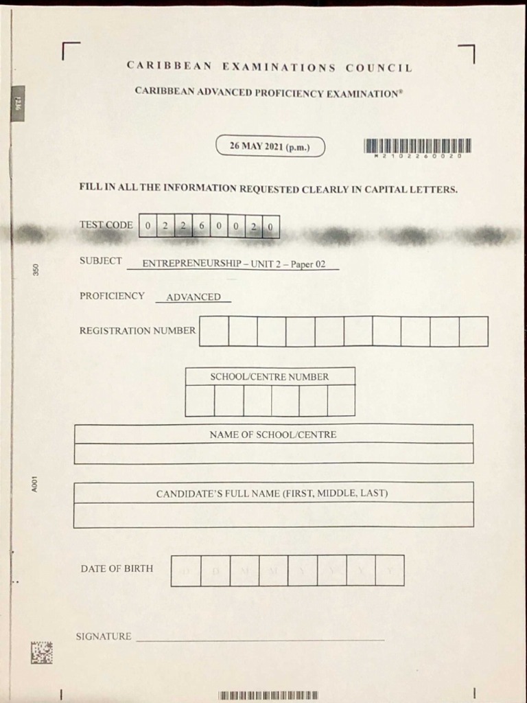 Entrepreneurship Unit 2 P2 2021 | PDF