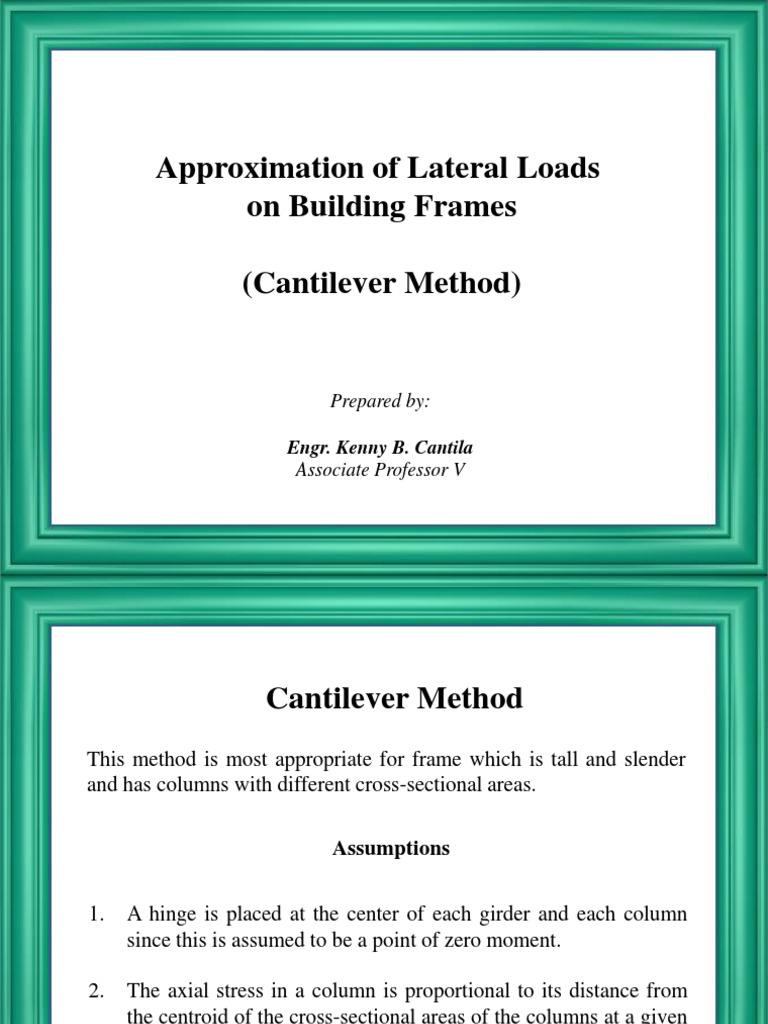 Cantilever Method | PDF