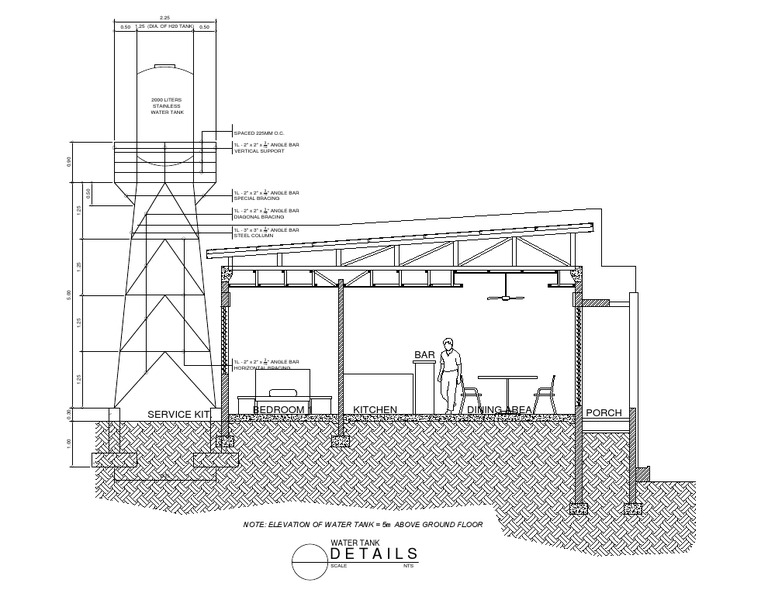 Water Tank Elevation-Model | PDF | Buildings And Structures ...