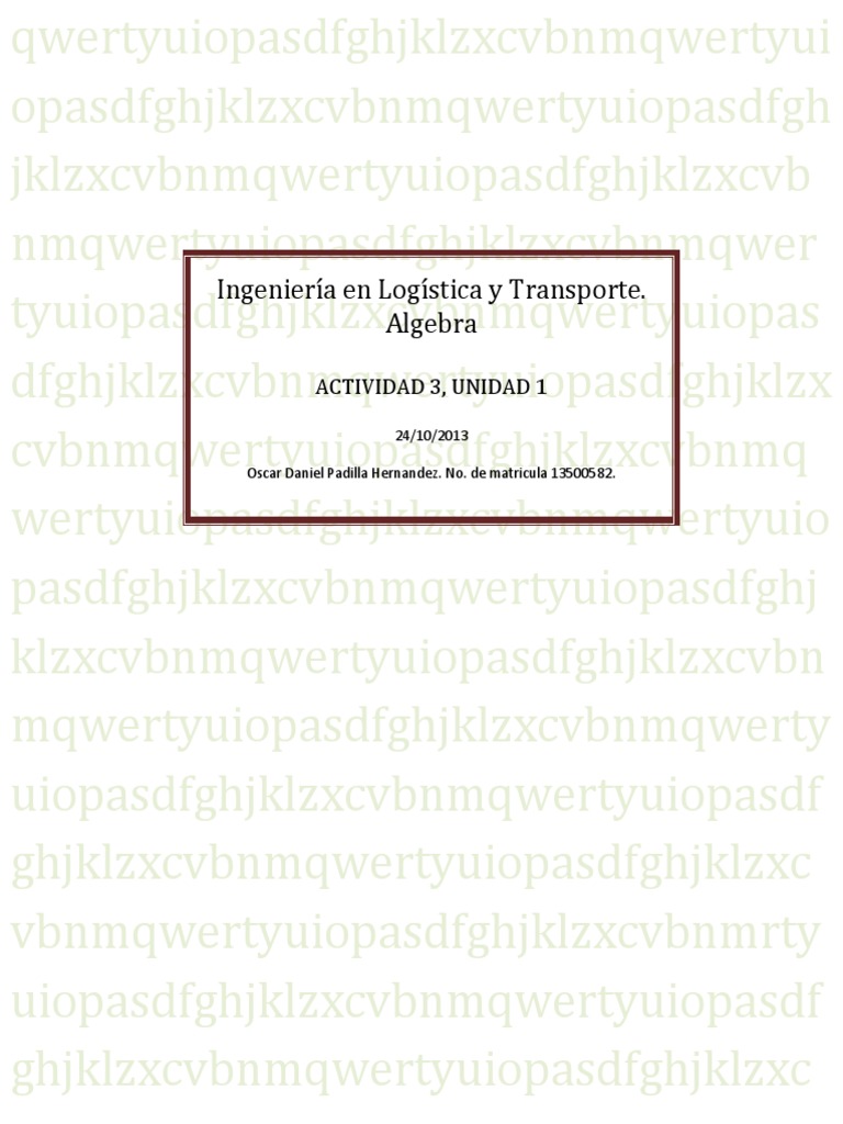 Lalg U1 A3 Osph | PDF | Multiplicación | Número Real