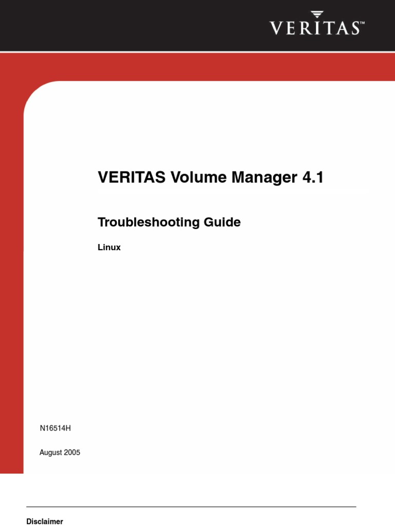 VERITAS Volume Manager 4.1: Troubleshooting Guide | PDF | Hard Disk Drive | Copyright