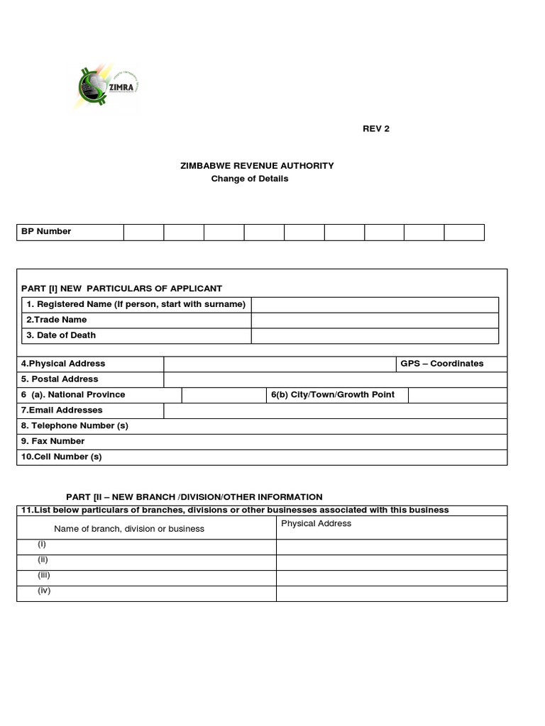 Rev 2 - Change of Details Emailed | PDF | Taxes | Banks