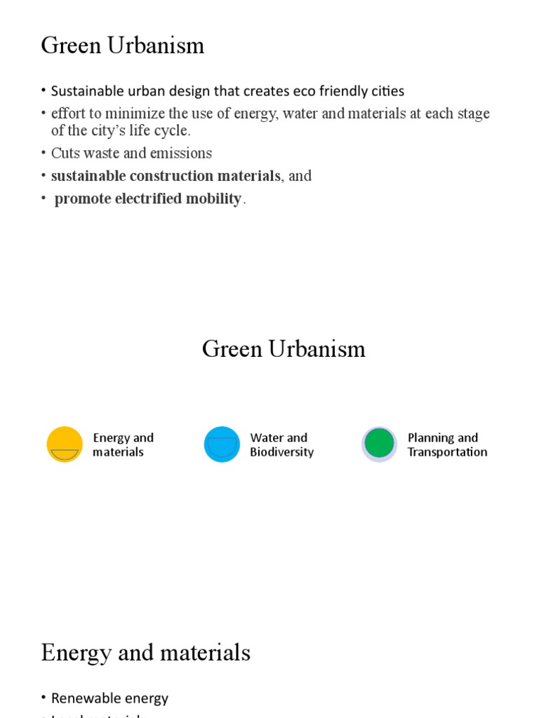 Green Urbanism: - Sustainable Urban Design That Creates Eco Friendly ...