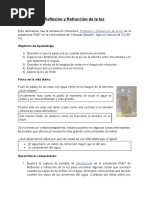 Experimento Fisica Refrexion | PDF | Reflexión (Física) | Refracción
