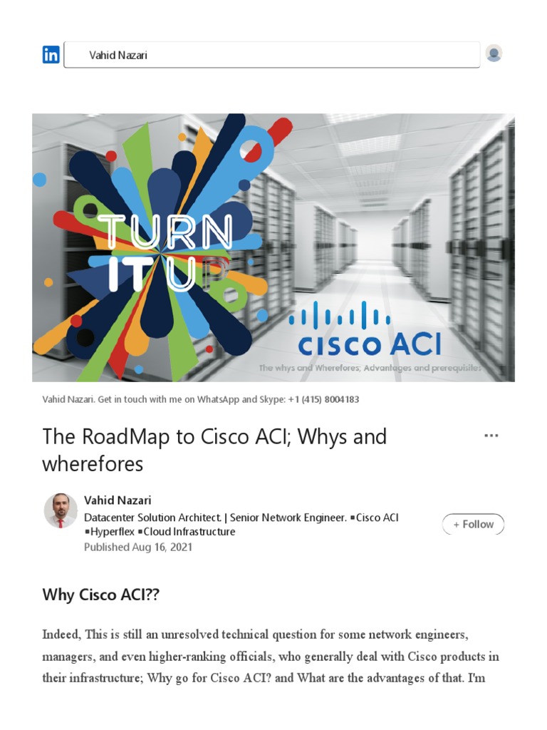 The RoadMap To Cisco ACI Whys and Wherefores | PDF | Computer Network ...