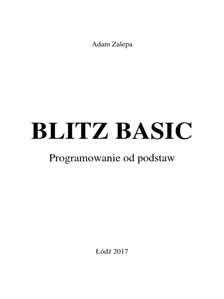Blitz Basic Programowanie Od Podstaw | PDF