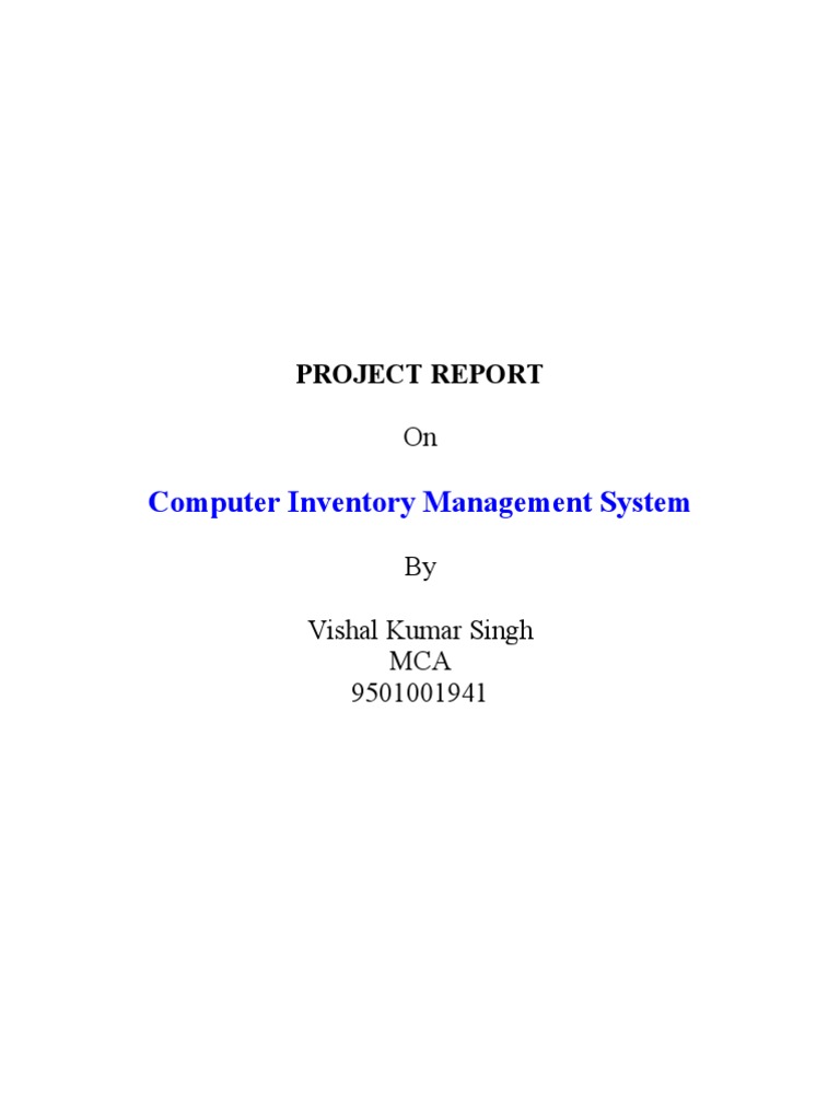 Computer Inventory Management System: Project Report | PDF | Microsoft ...