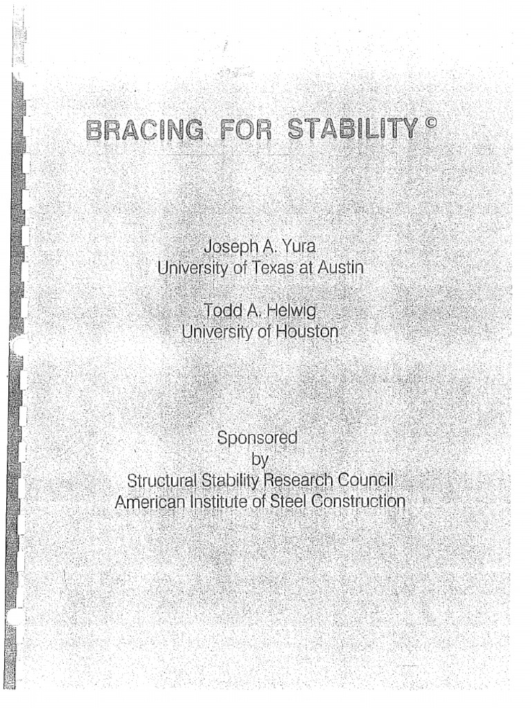 Steel Bracing For Stability | PDF