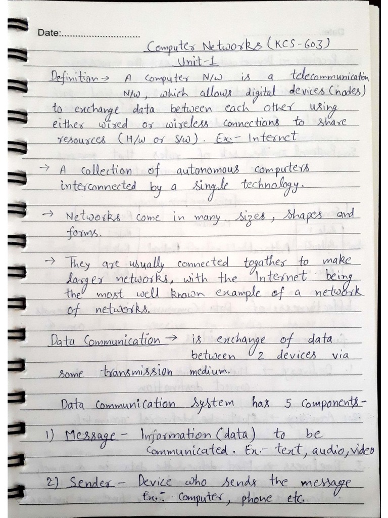 CN Unit 1 - Full Notes | PDF