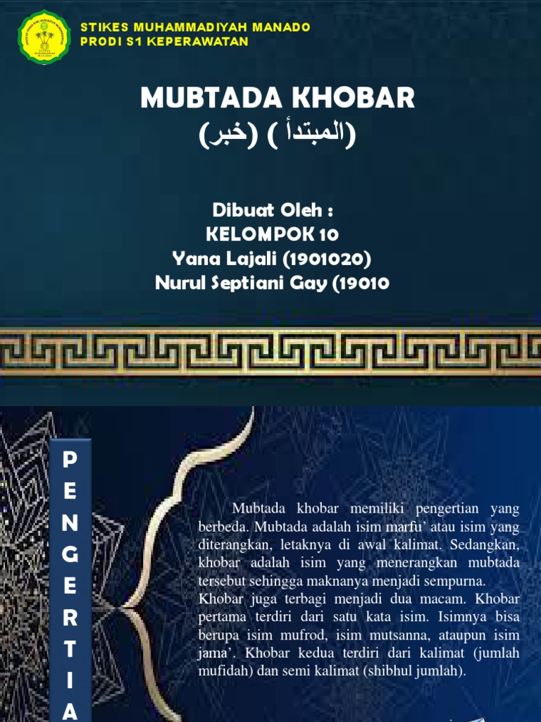 Kel 10 Mubtada Khobar | PDF | Seni & Disiplin Bahasa | Kajian Bahasa Asing