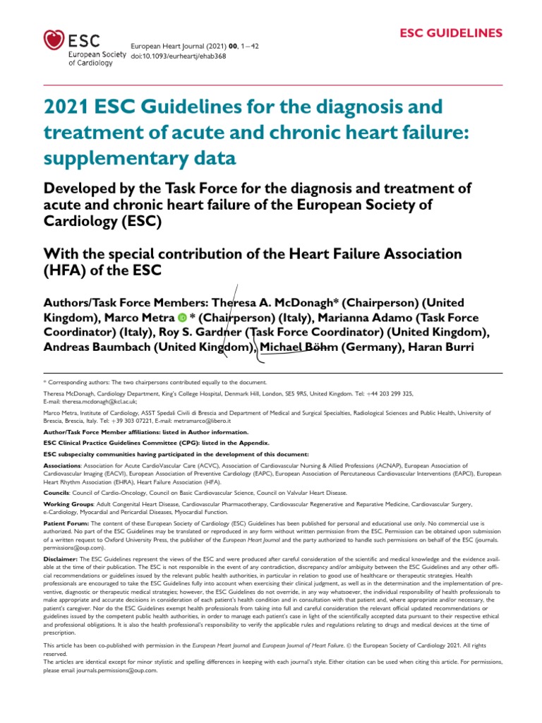 2021ESCGuidelinesfor Thediagnosisand Treatmentofacute ...