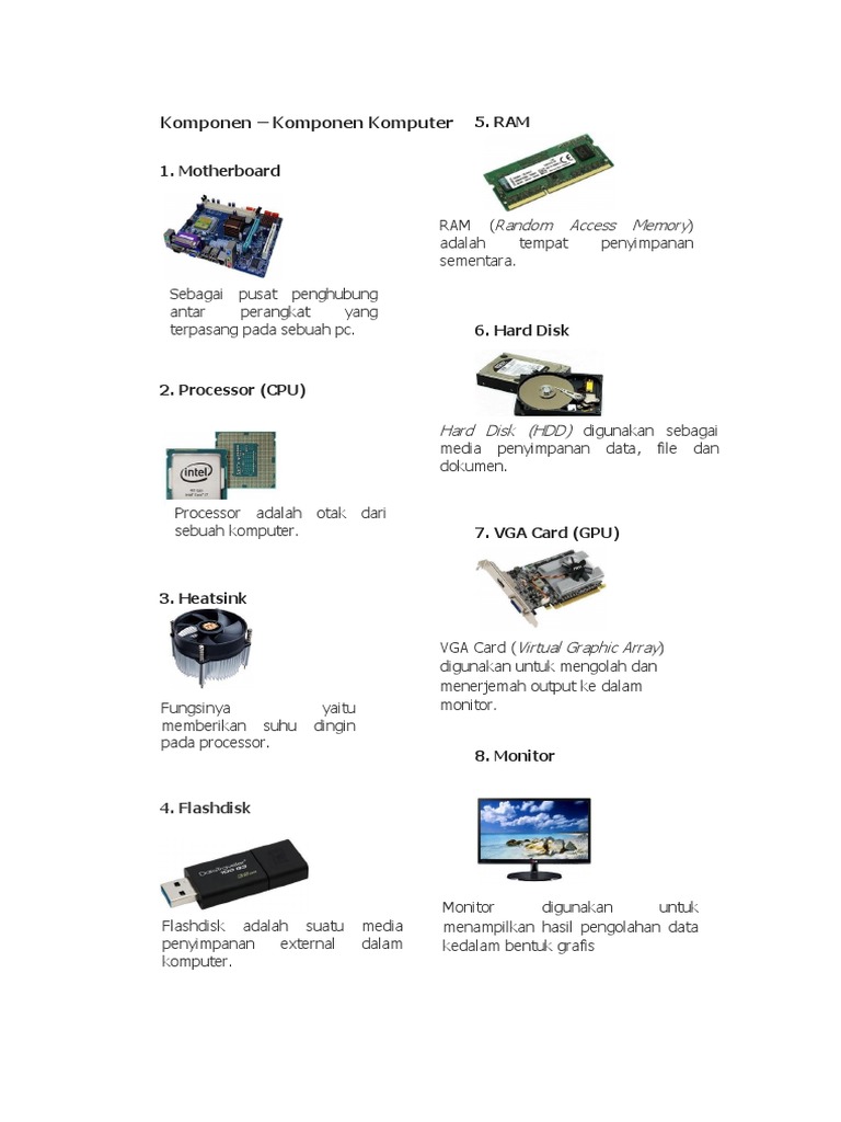 Komponen Komputer | PDF