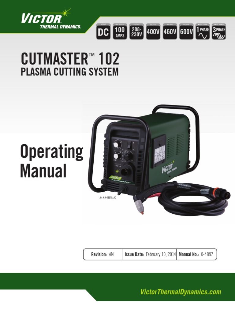 Cutmaster 102: Operating Manual | PDF | Noise | Legal Liability