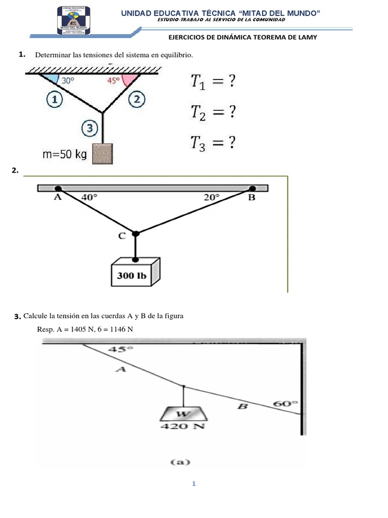 Ejercicios de Teorema de Lamy | PDF