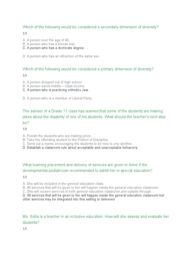 Prof Ed 1 Midterm | PDF | Special Education | Inclusion (Education)